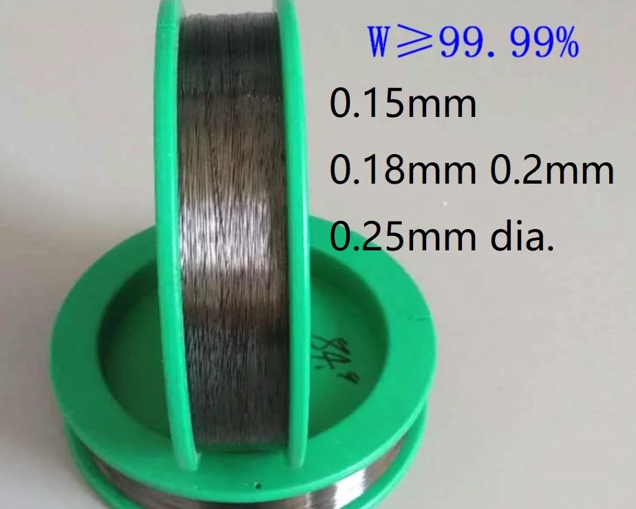 0.15mm 0.2mm dia. 정전기 텅스텐 필라멘트 와이어 wolframium 전극 EDM W - 티몬