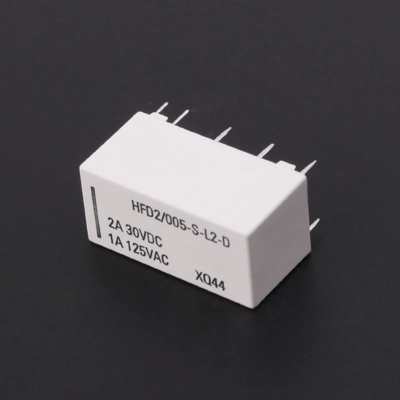 5V Coil Bistable Latching Relay DPDT 2A 30VDC 1A 125VAC HFD2/005 S L2 D Realy| | - AliExpress