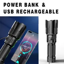 850w Powerful Led Flashlight 26650 Rechargeable Xhp50 Ultra Bright ...