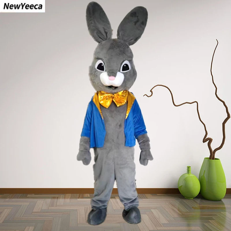 Easter Peter Rabbit Mascot Costume Adult Halloween Fancy Deluxe Costume ...
