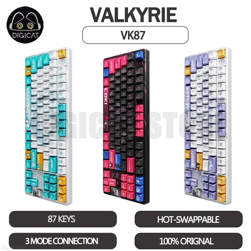 VALKYRIE-Teclado-mec-nico-VK87-para-Gamer-tapa-de-tecla-de-intercambio ...
