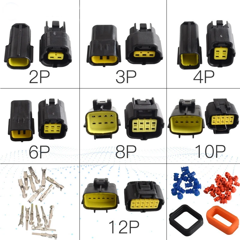 Wire Connectors Electrical Terminals Set - 1 1/2/3/4/6/8/10/12 Pin Waterproof Wire - Aliexpress