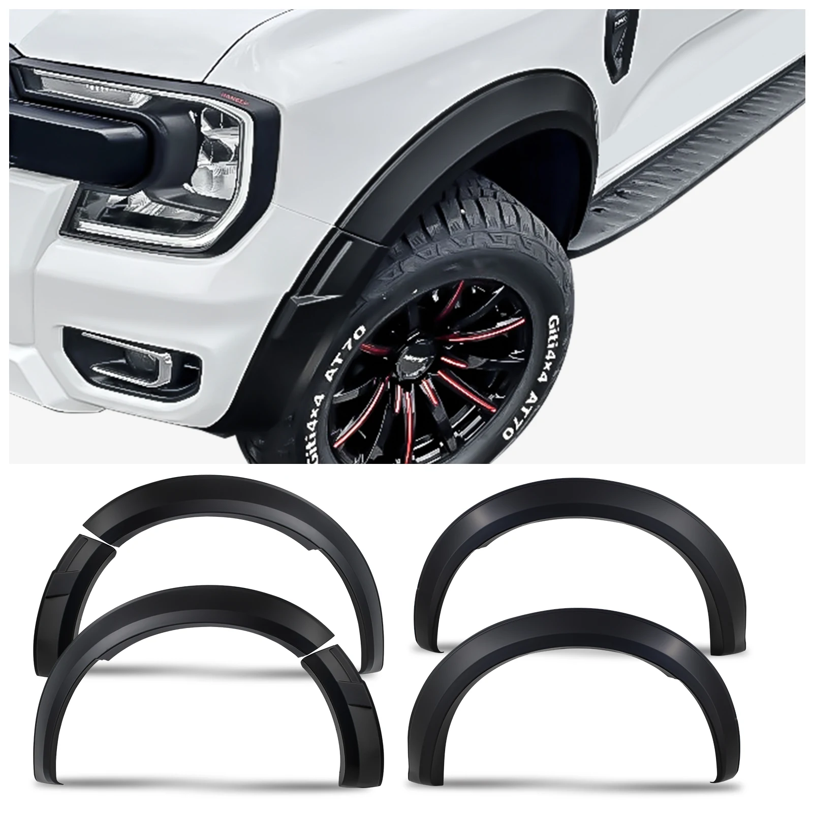 Fender Flares Wheel Arch Protector For Ford Ranger NEXT-GEN T9 2022 ...