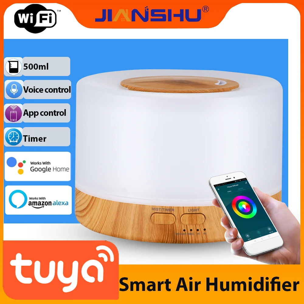 Jianshu-Tuya-Smart-WiFi-Humidifier-Aromatherapy-Essential-Oil-Diffuser ...