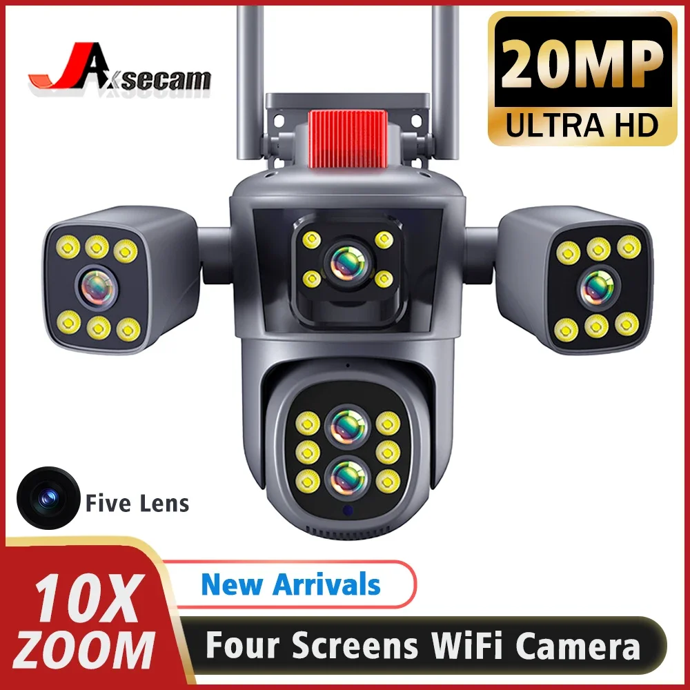20MP-10K-Security-Protection-Camera-WiFi-Outdoor-10X-Zoom-Five-Lens-Four-Screens-CCTV-Video ...