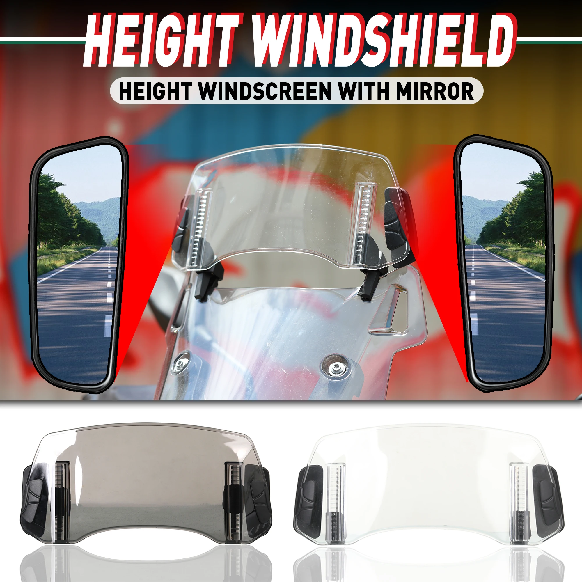 NEW-Wind-Deflector-With-Rearview-Mirror-For-KTM-390-790-890-1090-1190 ...