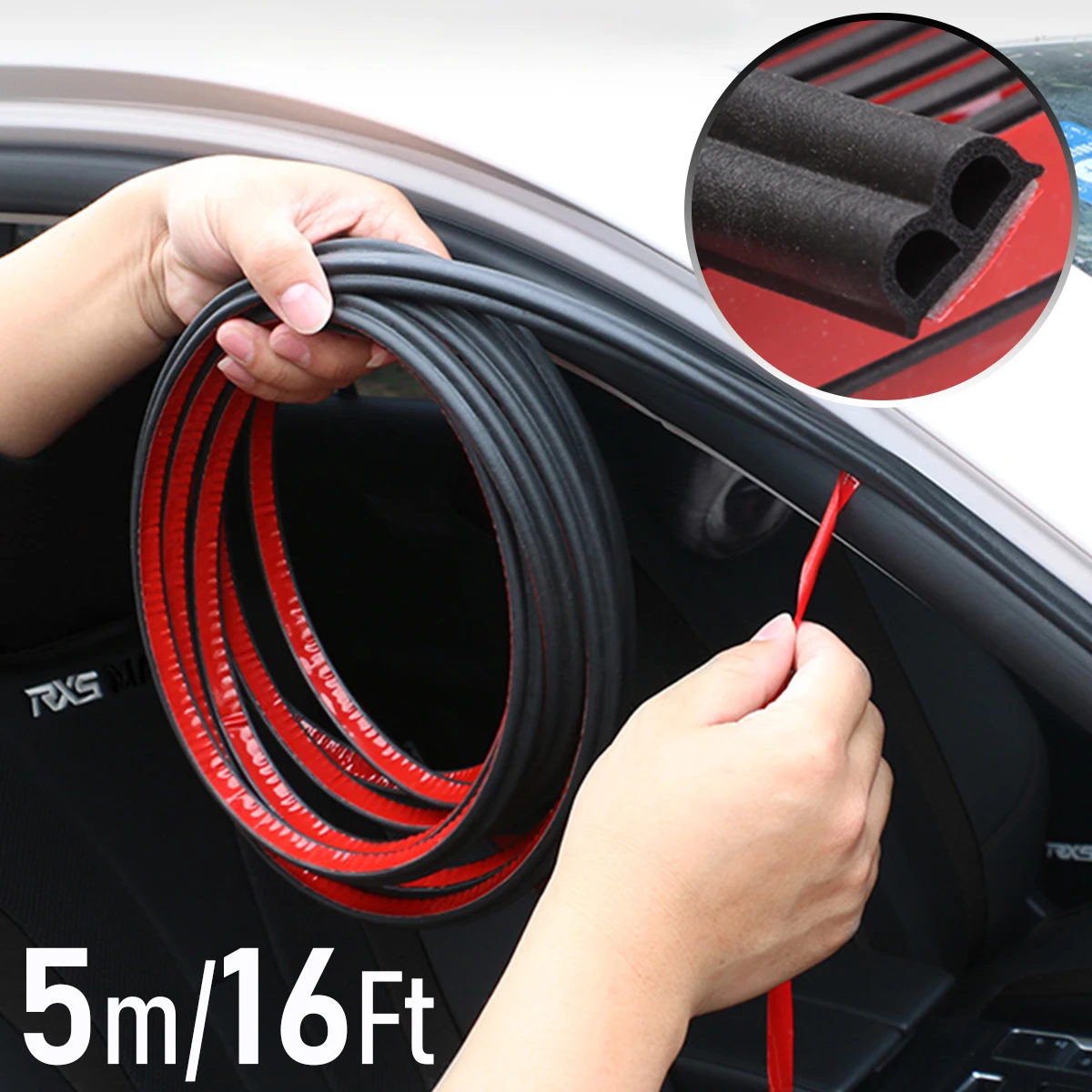 5-Meters-Car-Door-Seal-Strips-Sticker-B-Shape-Rubber-Seals-for-Opel-OPC ...