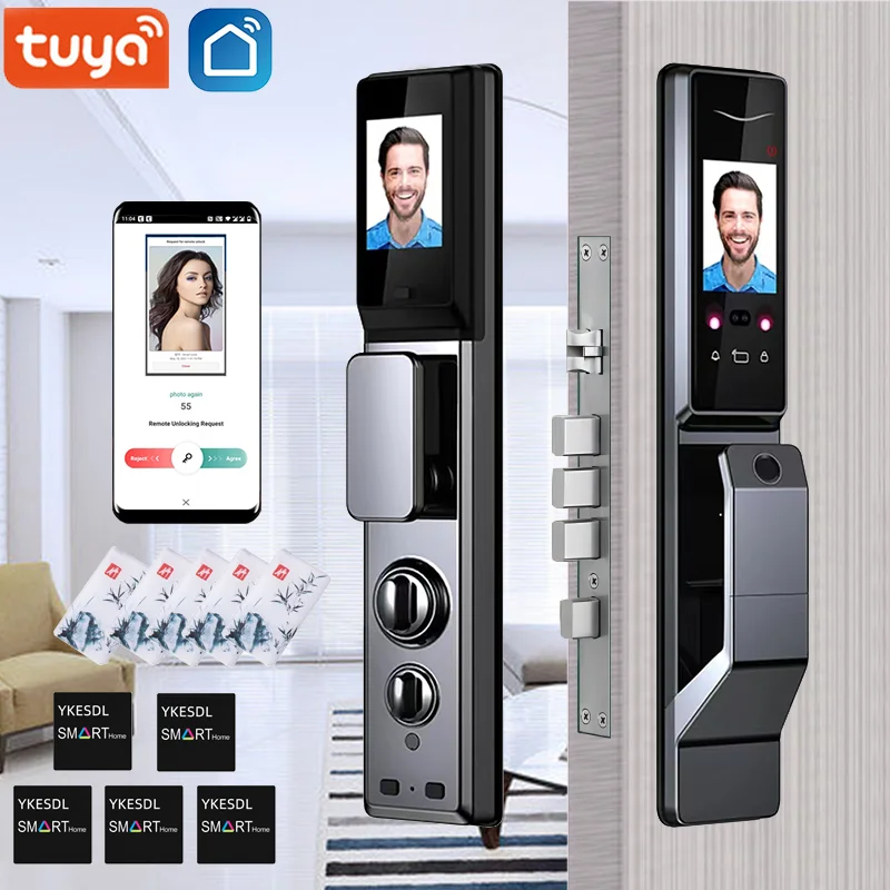 Smart 3D Face Recognition Door Lock Security Intelligent Lock Biometric ...