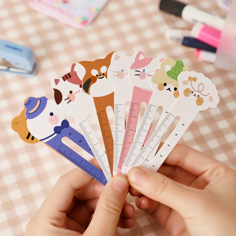 30Pcs-Box-Cartoon-Animal-Bookmark-Cute-Bear-Kitten-Student-Ruler ...
