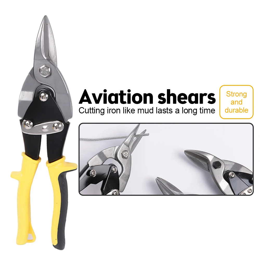 Sheet-Metal-Snip-Aviation-Scissor-Iron-Plate-Cut-Shear-StainlessSteel ...