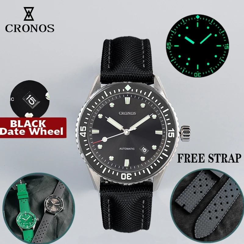 Cronos-reloj-de-buceo-C3-para-hombre-Accesorio-luminoso-convexo ...