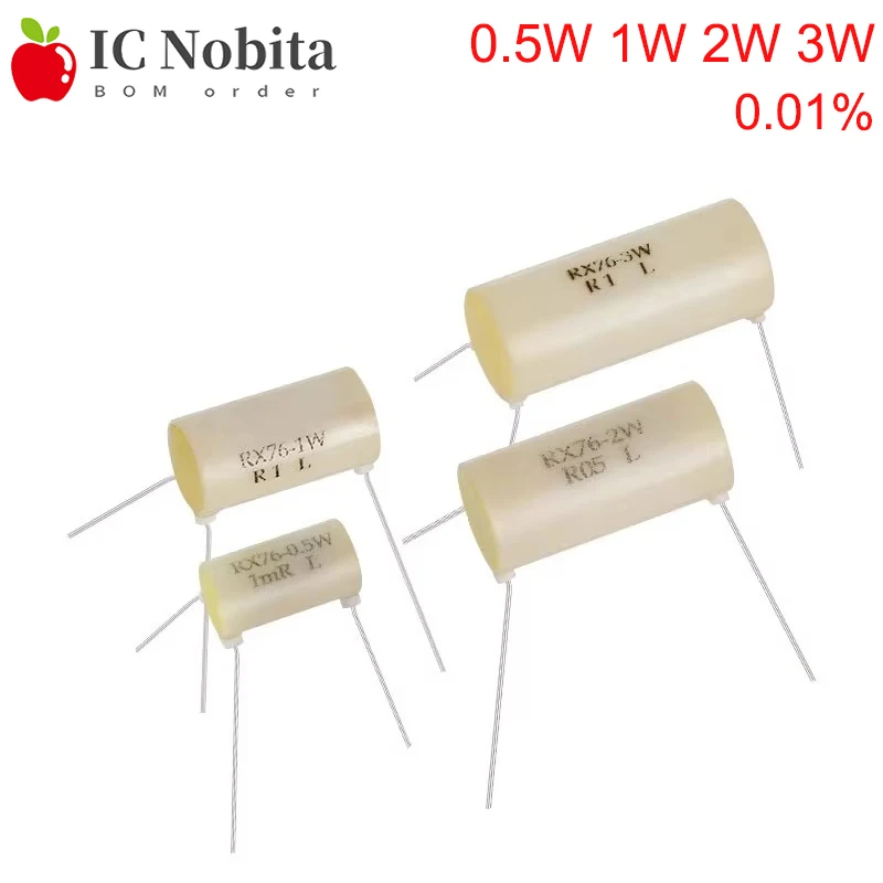 1PCS RX76 0.01% High Precision Wirewound Resistor 0.5W 1W 2W 3W 4Pin ...