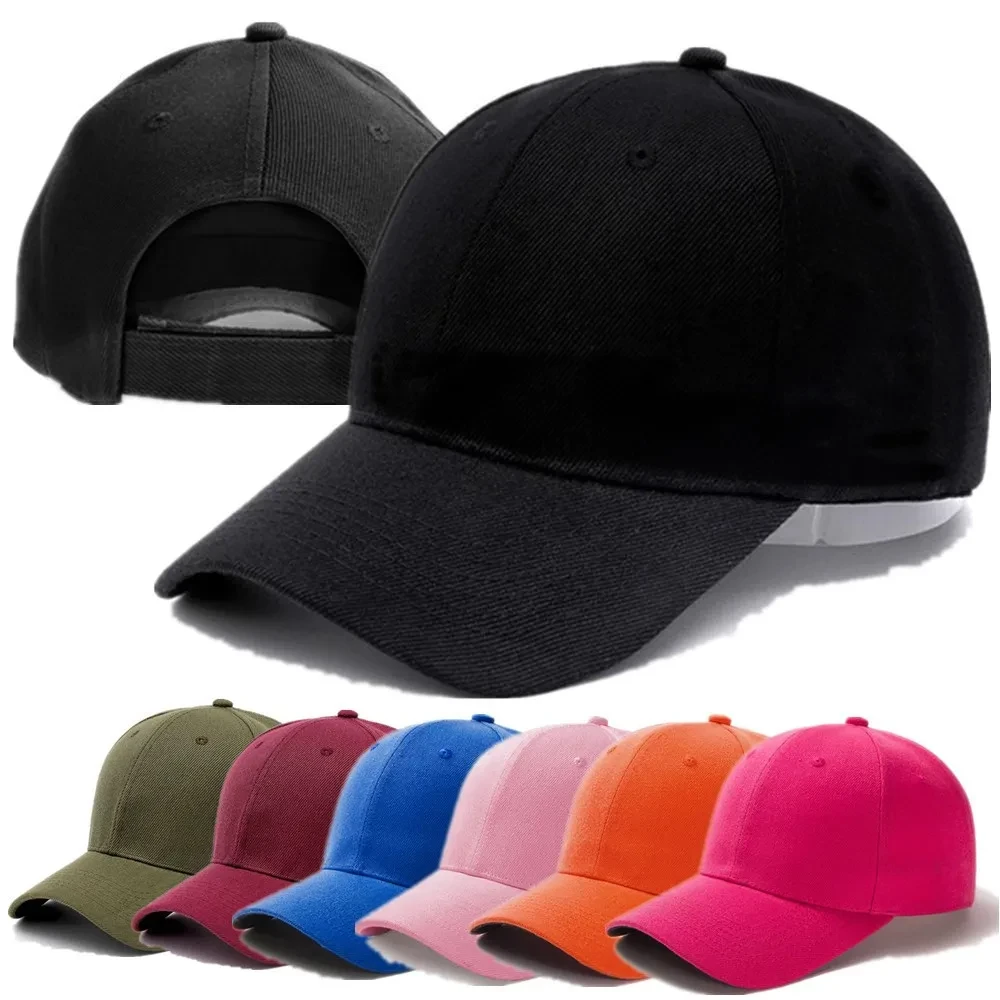 Unisex Cap Casual Plain Baseball Cap Adjustable Snapback Hats For Women ...