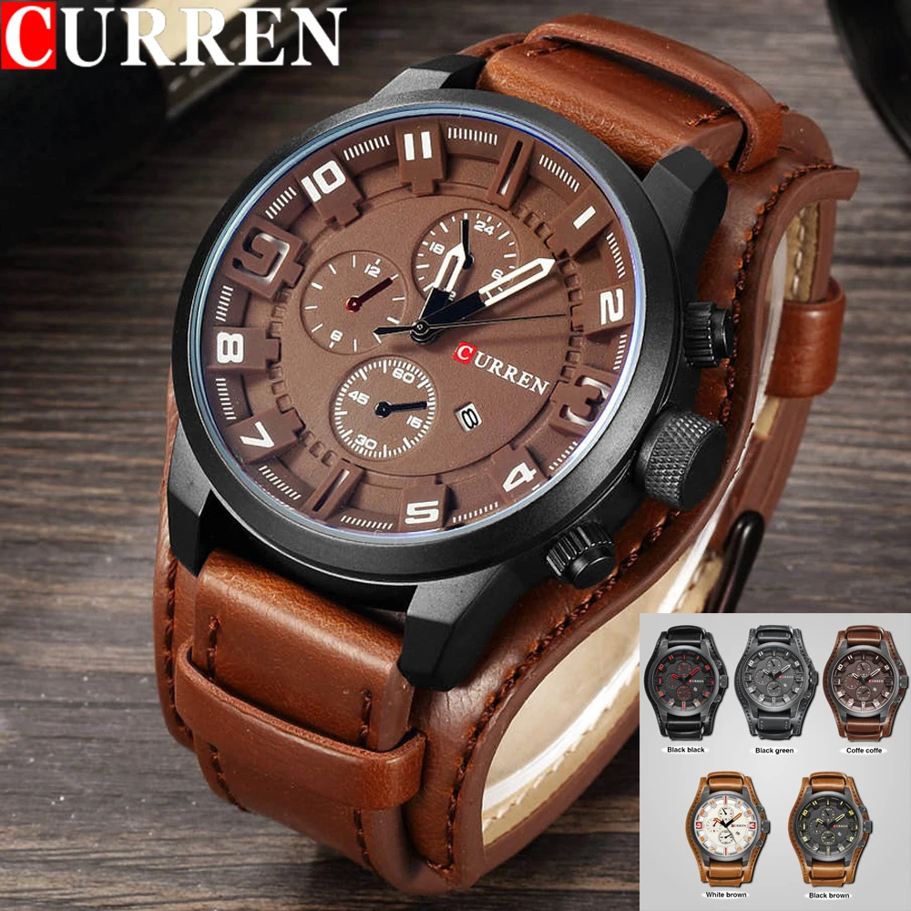 CURREN-Watch-Men-Waterproof-Calendar-Sport-Military-Male-Clock-Top ...