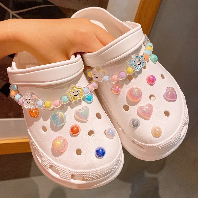 18/22pcs croc charm set shoe decorations candy color resign acrylic ...