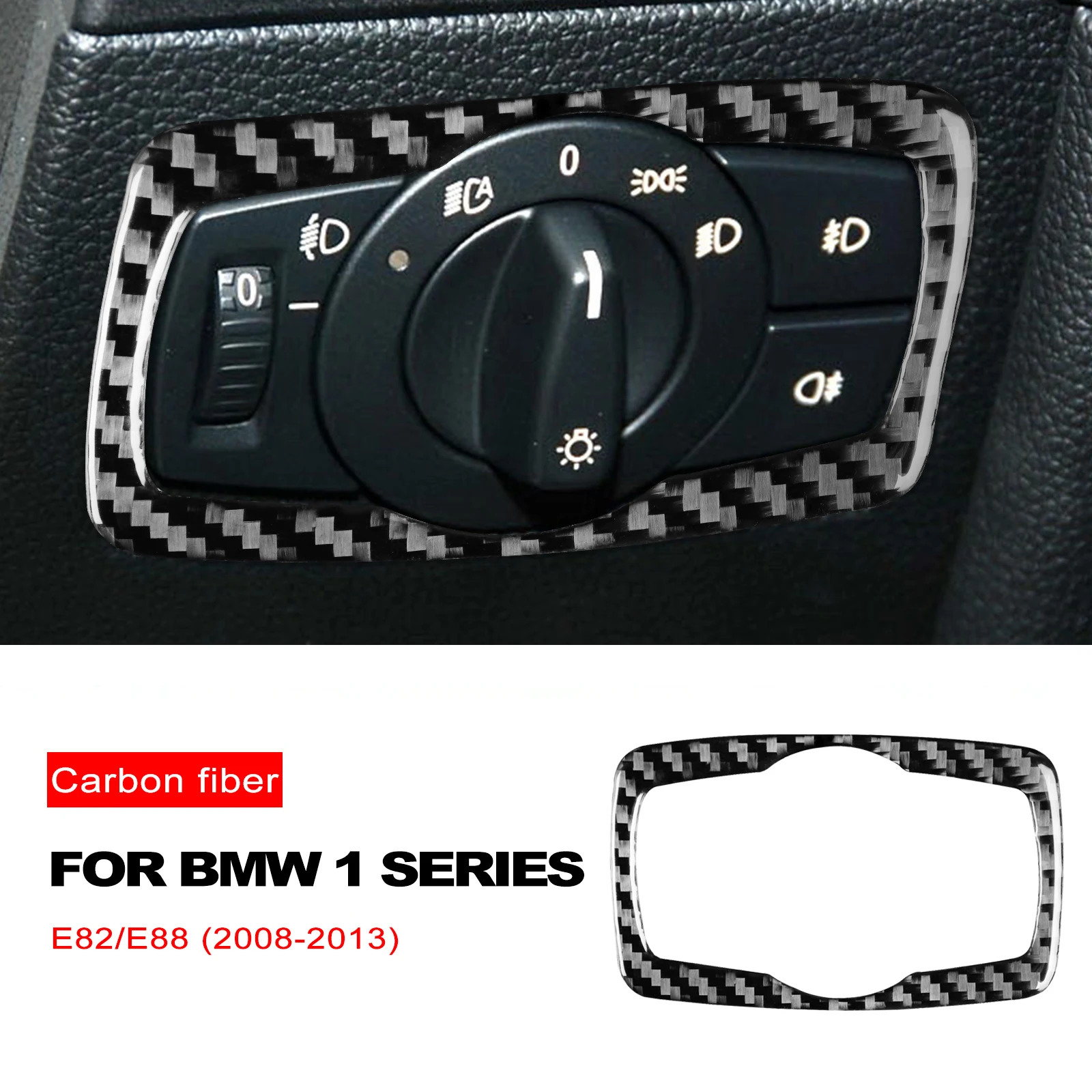 For-BMW-1-Series-E81-E82-E87-E88-2008-2013-Carbon-Fiber-Headlight ...