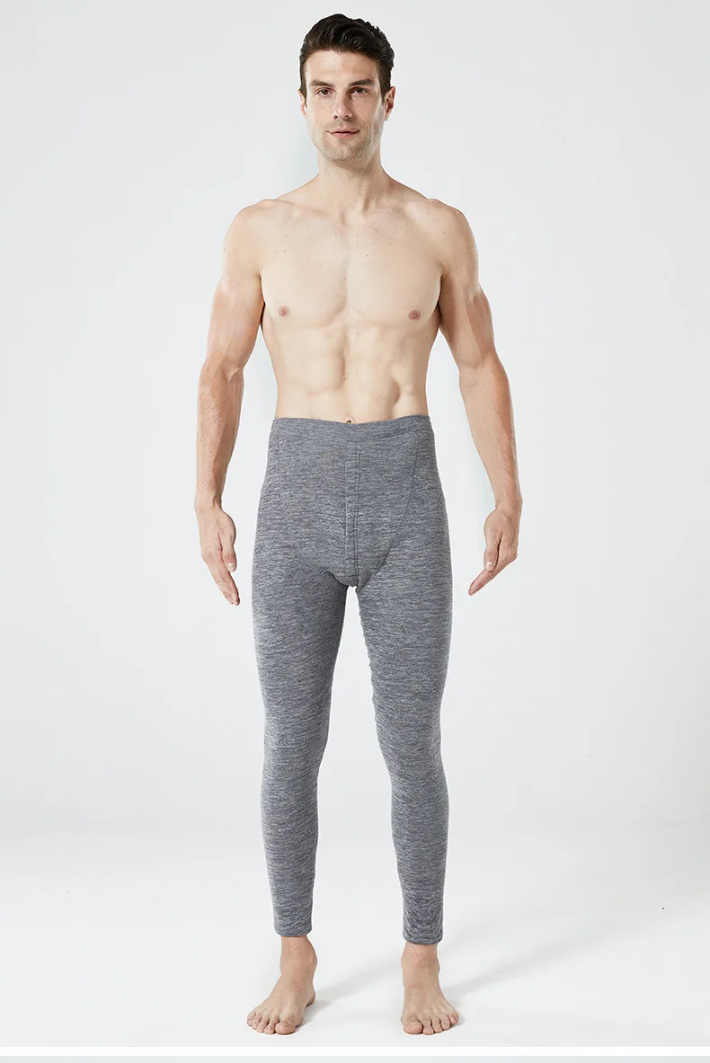 Caleçon,Caleçons longs thermiques pour hommes,sous-vêtements doux pour ...