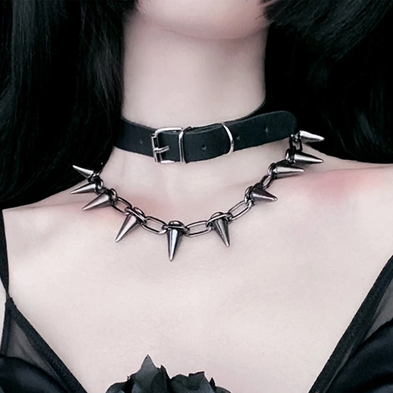Kpop-Punk-Spike-Chokers-Collar-For-Women-Men-Gothic-Harajuku-Rivets ...