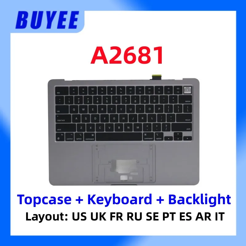 New For Macbook Air 13.3" M2 A2681 Topcase Keyboard Backlight Palmrest ...