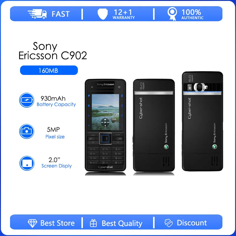 Sony-Ericsson-C902-Refurbished-Original-C902-Unlocked-Phone-5MP-Camera ...