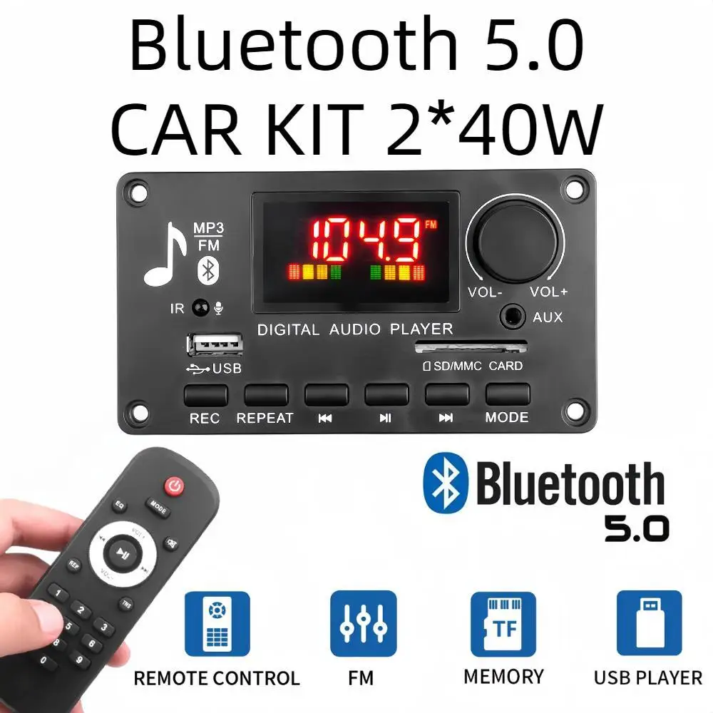 Placa-decodificadora-MP3-para-carro-Bluetooth-5-0-amplificador-2-40W ...
