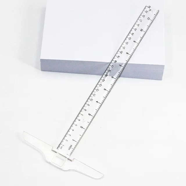 1Pcs T-shaped Double Side Scale Ruler Drafting Drawing Tool Plastic ...