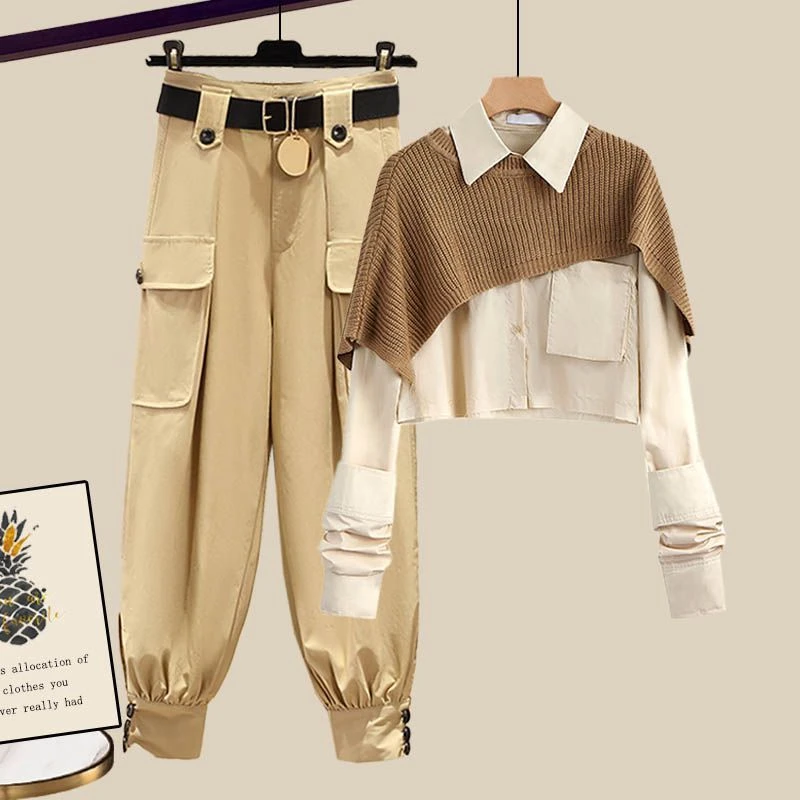 Womens 3 Piece Knitted Suit | Three Pieces Pants Outfits | 3 Pieces Set ...