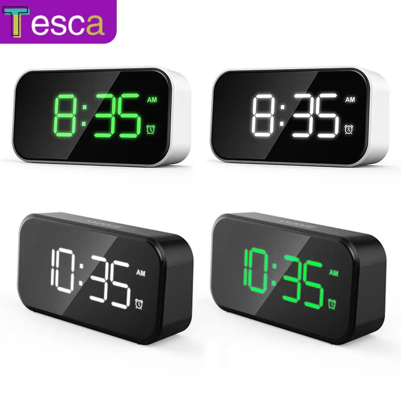Digital-Alarm-Clock-Full-LED-Mirror-Screen-5-inch-Creative-Digital ...
