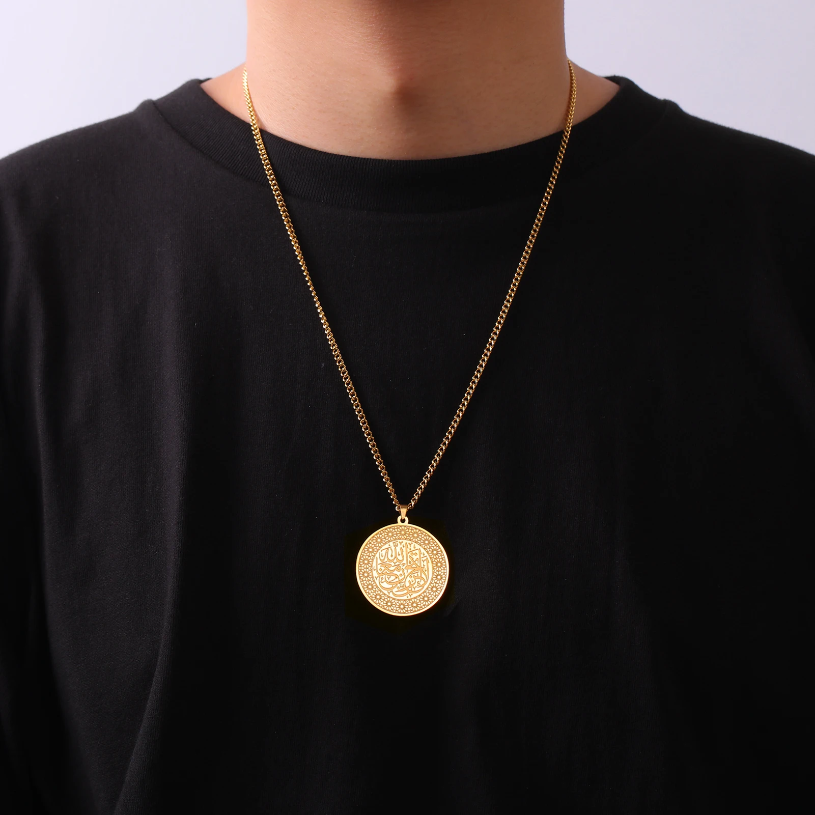 Jeshayuan-Arabic-Writing-Engraved-Rune-Pendant-Necklace-Stainless-Steel ...