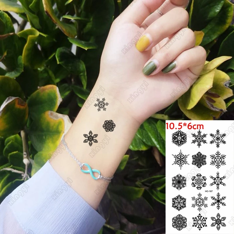 Snowflake Wrist Tattoo
