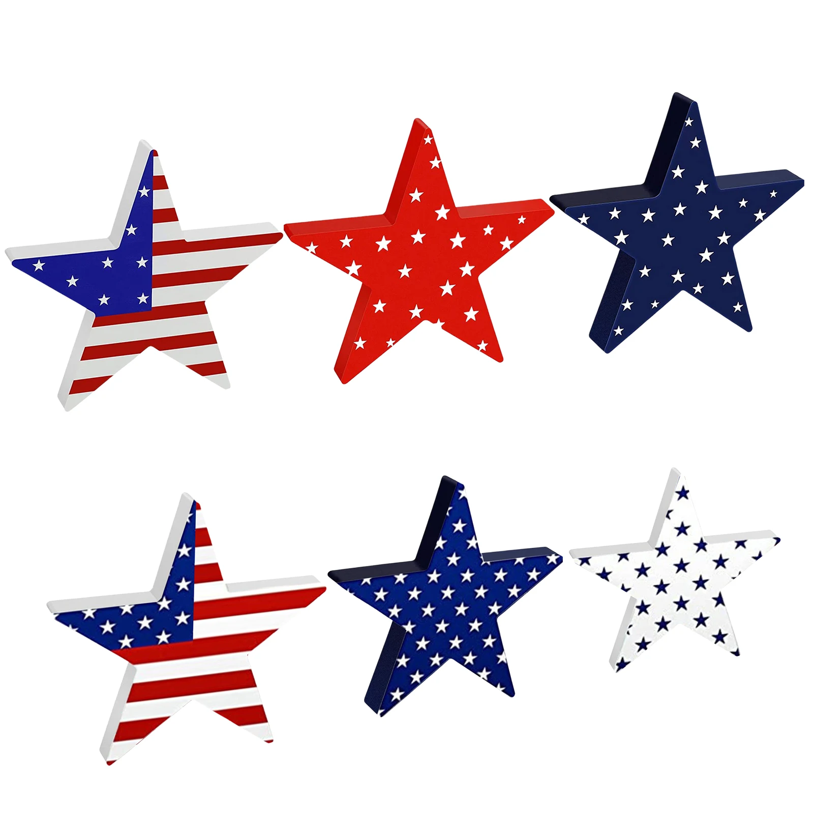 Red White And Blue Stars Clip Art