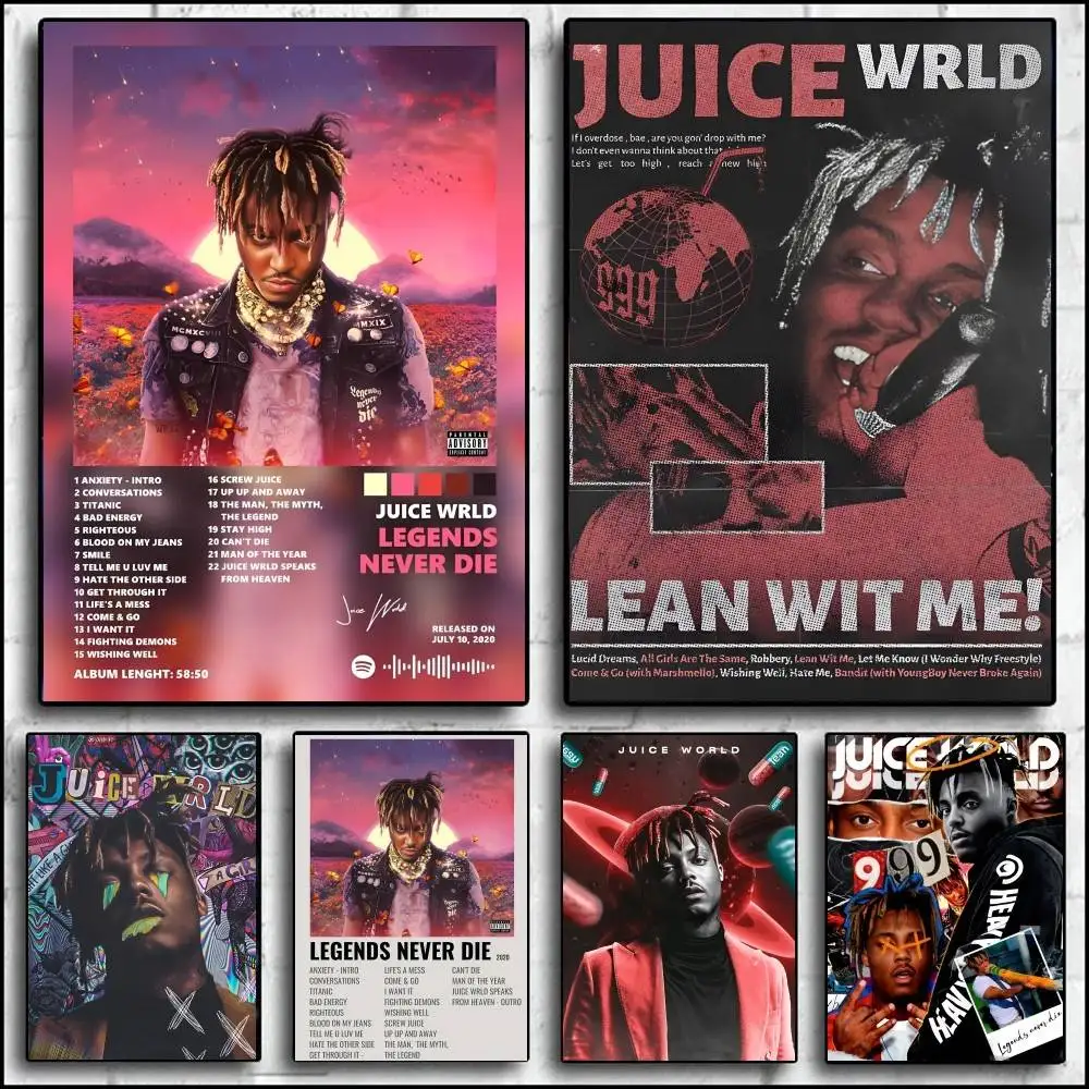 1PC Pop Hip Hop Rap Singer Music Album W-WRLD J-Juice Self-adhesive Art ...
