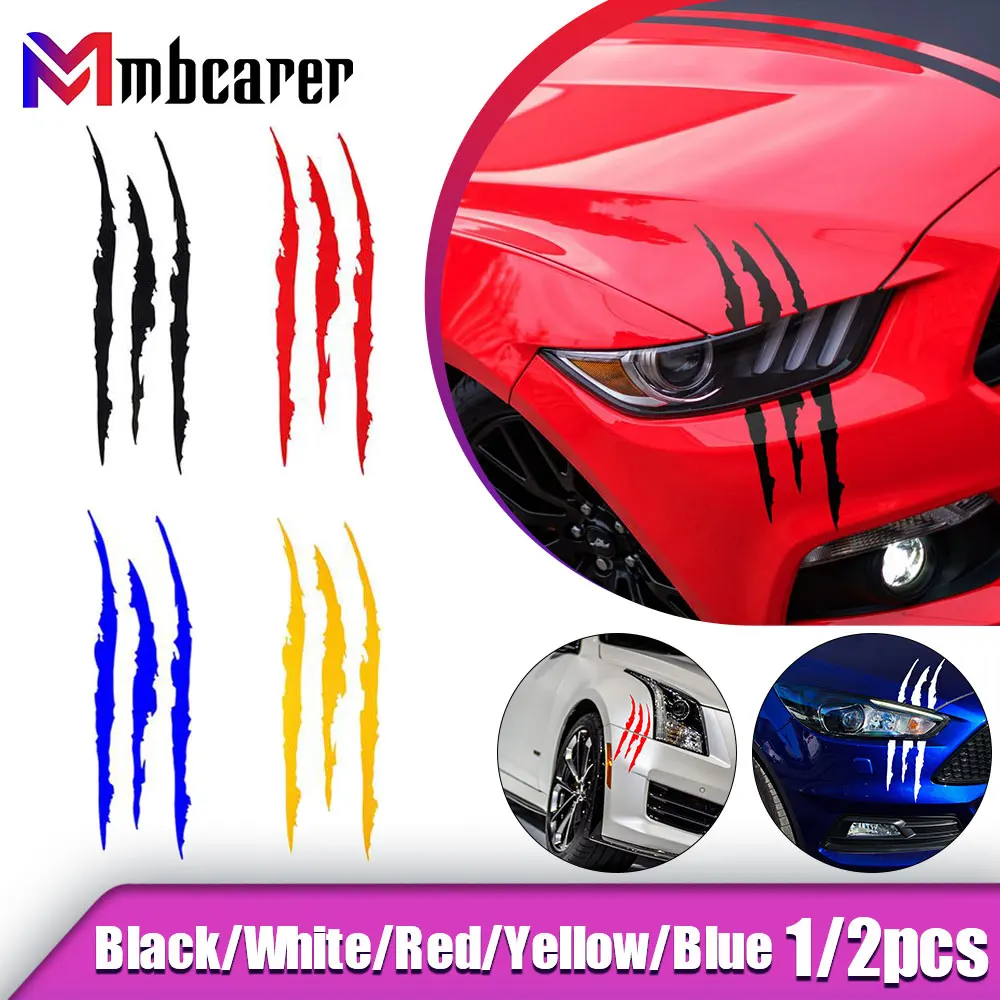 Car-Stickers-Scratch-Stripe-Marks-Reflective-Monster-Claw-Scratch-Marks ...