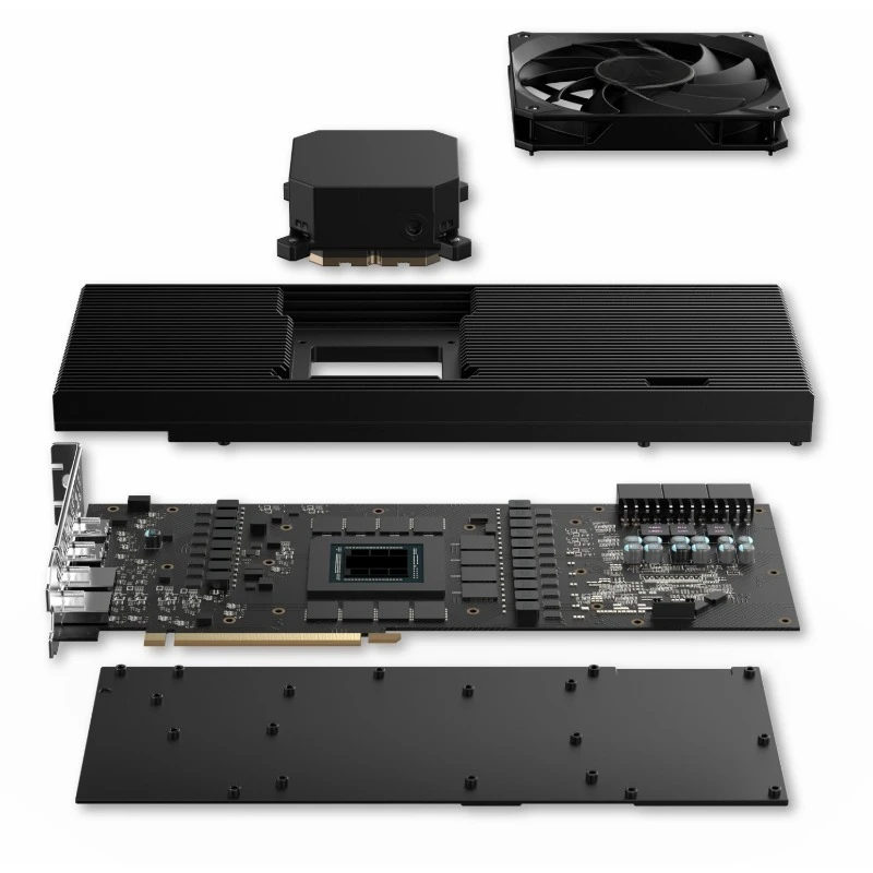 Dual card 3090 water-cooled version ultra-quiet dual-channel GPU ...