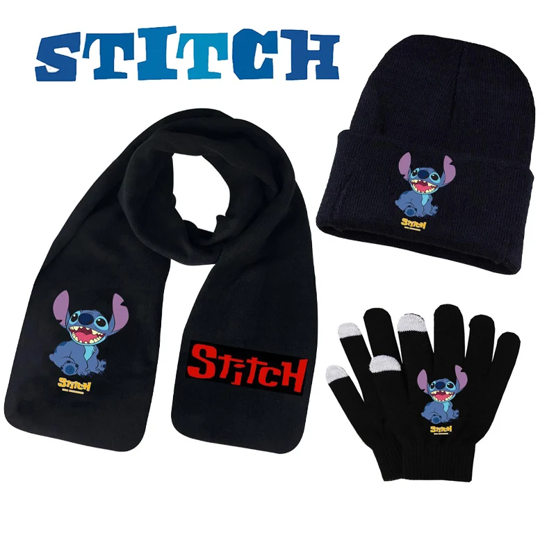 3PCS-Set-Disney-Stitch-Hat-Scarf-Gloves-Boys-Girls-Student-Lovely ...