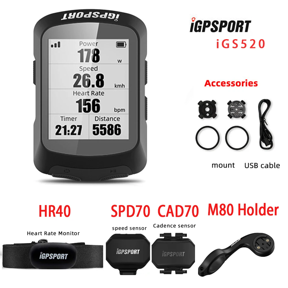 IGPSPORT ordenador para bicicleta IGS520, velocímetro inalámbrico ANT ...