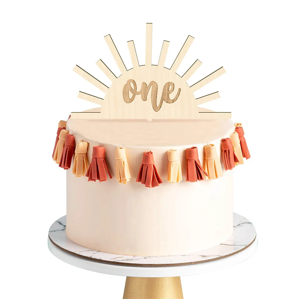 INS-Cake-Decorations-Supplies-Wooden-Sun-One-Year-Old-Cake-Topper-for ...