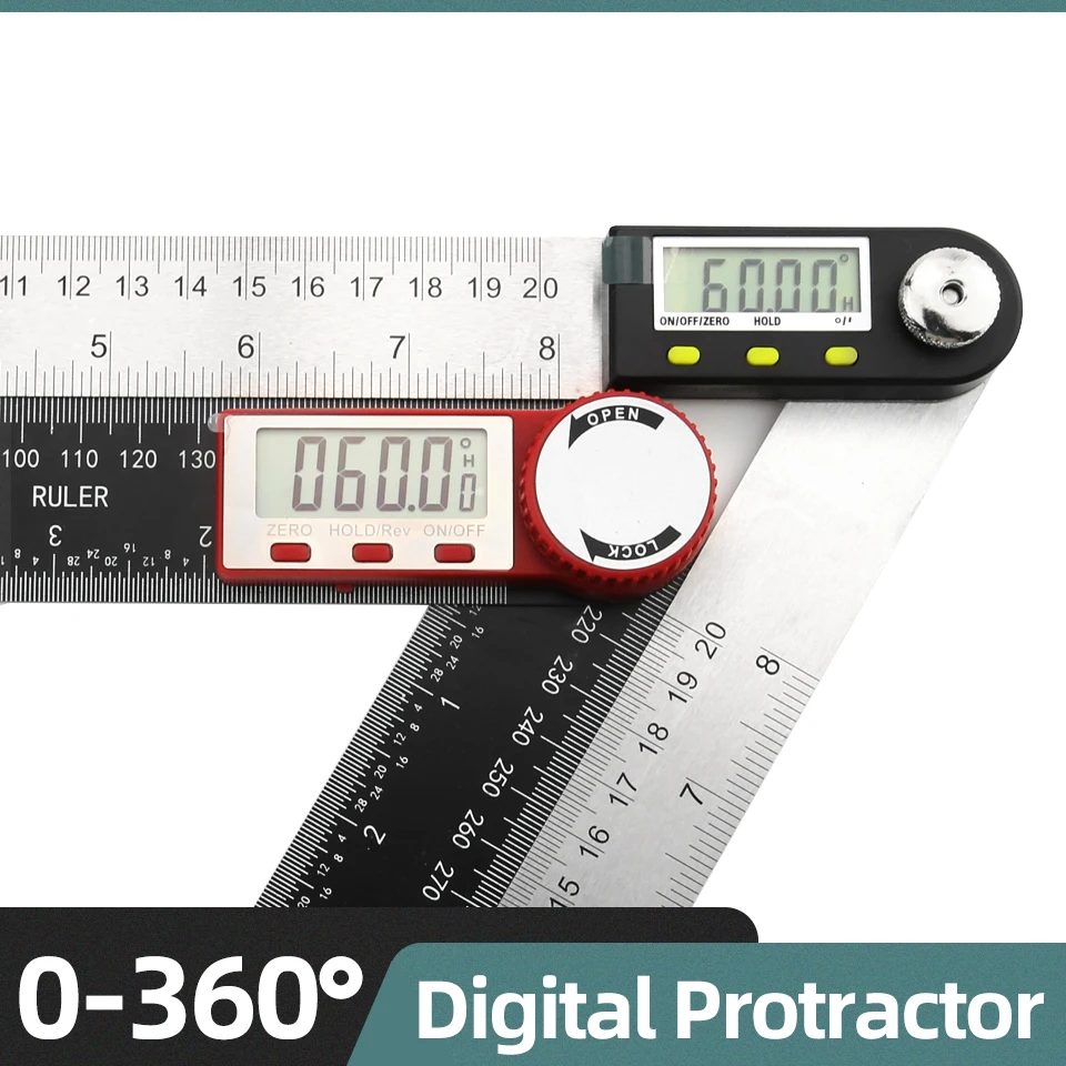 Electronic-Digital-Display-Angle-Ruler-360-Degree-Woodworking-Measuring ...