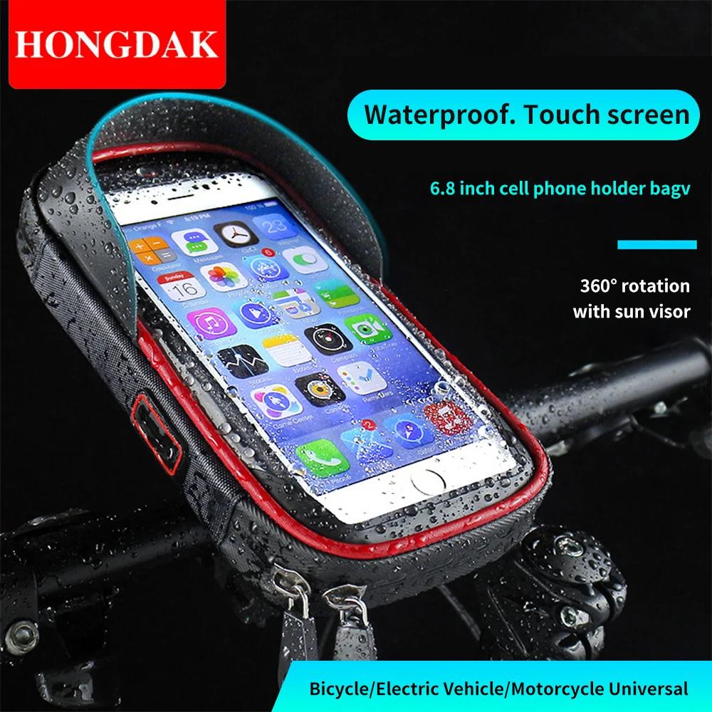 HONGDAK-Bicycle-Motorcycle-Phone-Holder-Waterproof-Bike-Phone-Case-Bag ...