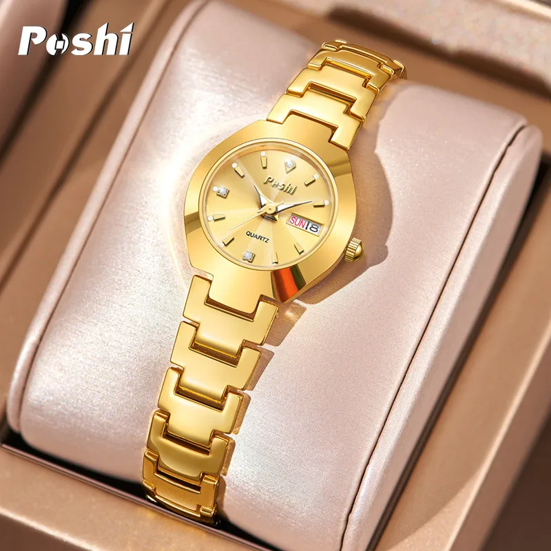 Swiss Brand POSHI Women Watch Stainless Steel Simple Waterproof ...