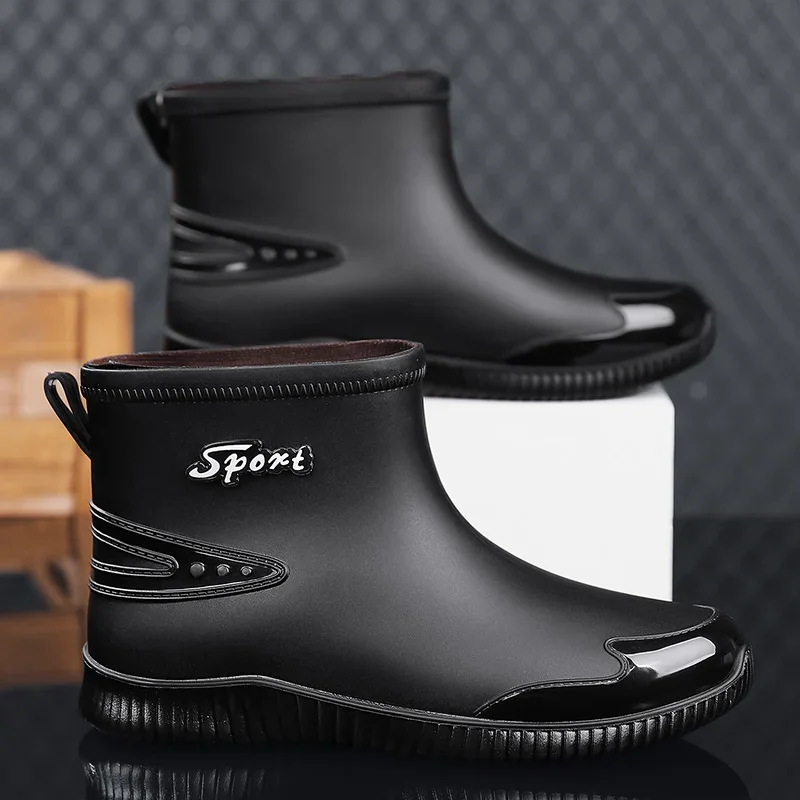 Men-Rain-Shoes-Plus-Velvet-Keep-Warm-Middle-Barrel-Comfortable-Wear ...