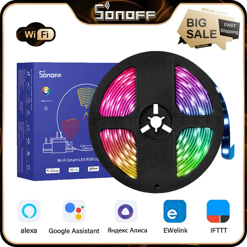 SONOFF L2/L2 Lite Smart LED Light Strip,WIFI Dimmable Flexible RGB ...
