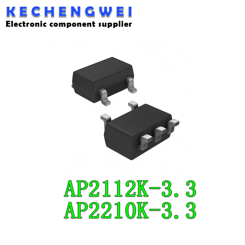 10PCS AP2112K-3.3 SOT23-5 AP2112K-3.3TRG1 3.3V 0.6A SOT25 2112 AP2112 ...
