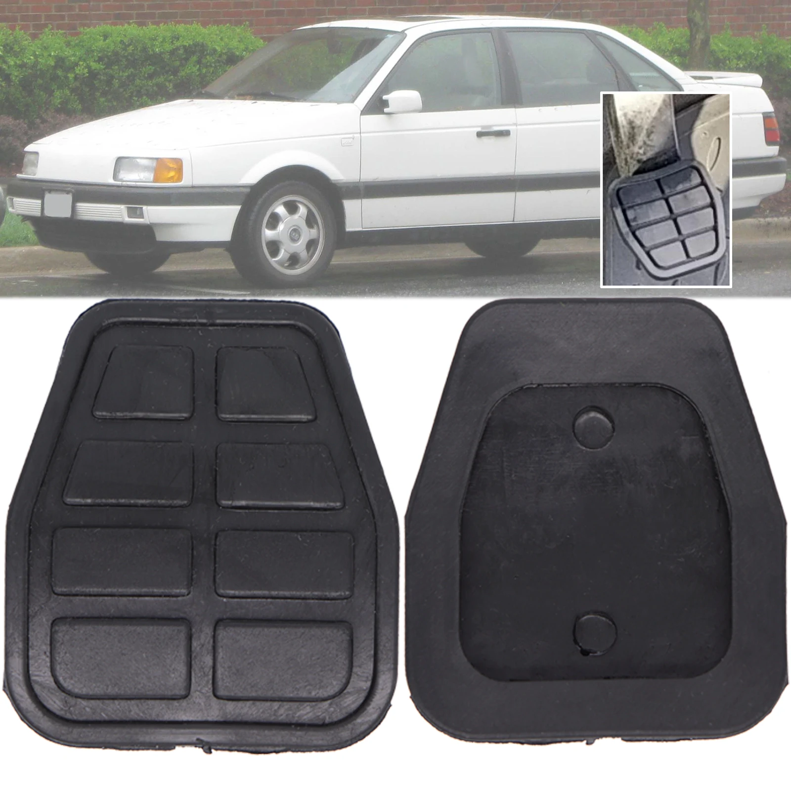 Car Rubber Brake Clutch Foot Pedal Pad Cover Replacement 7213141 ...