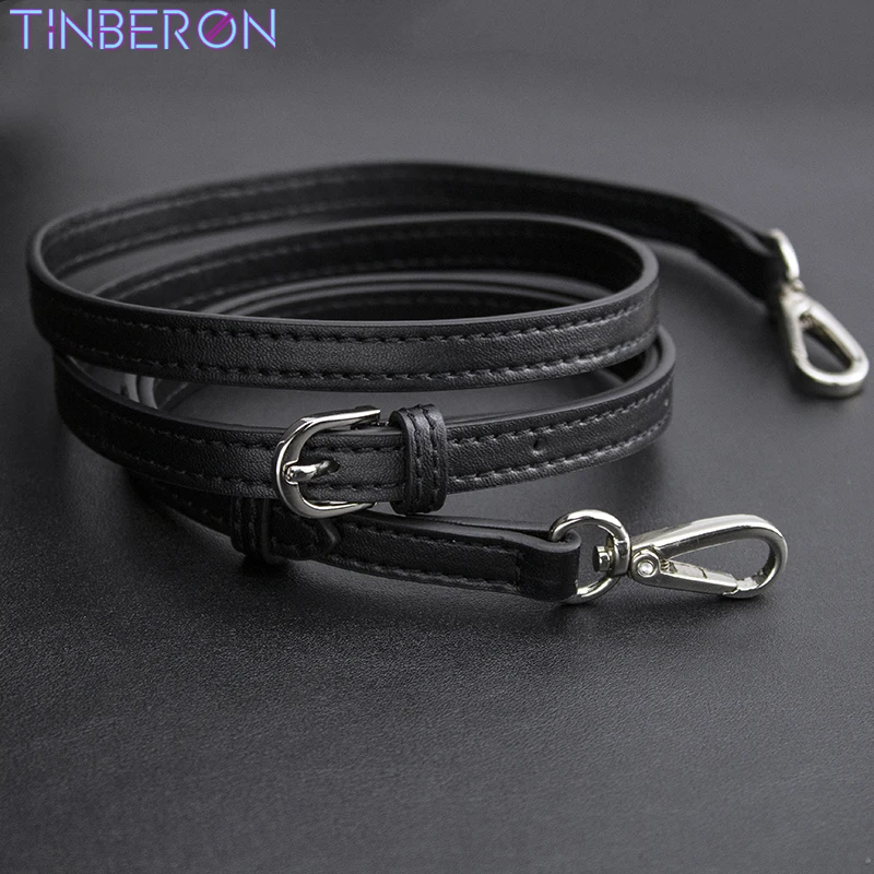 TINBERON-Black-Bag-Strap-Genuine-Leather-Shoulder-Strap-Adjustable ...