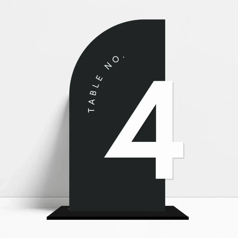 Modern Half Arch Table Numbers 3D Table Numbers Acrylic Table Number ...