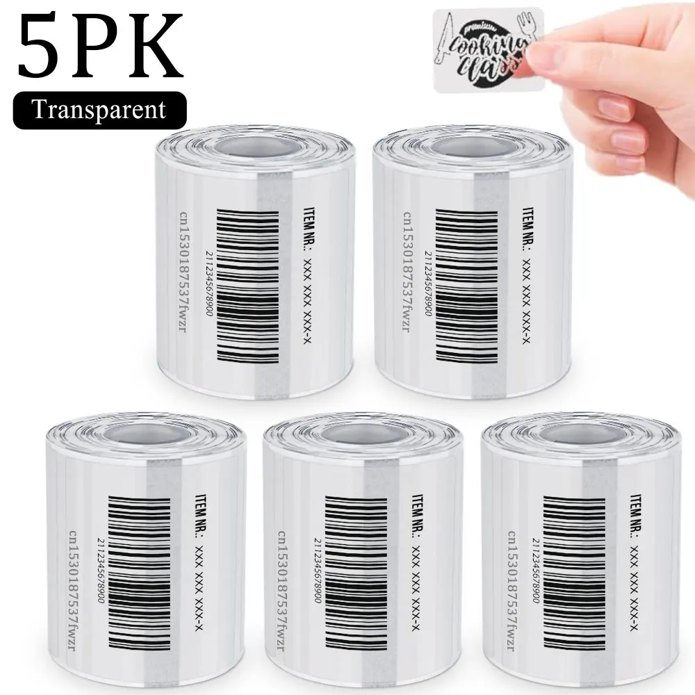 5pcs-Transparent-E210-Label-Tape-Paper-Adhesive-Sticker-40mmx30mm ...