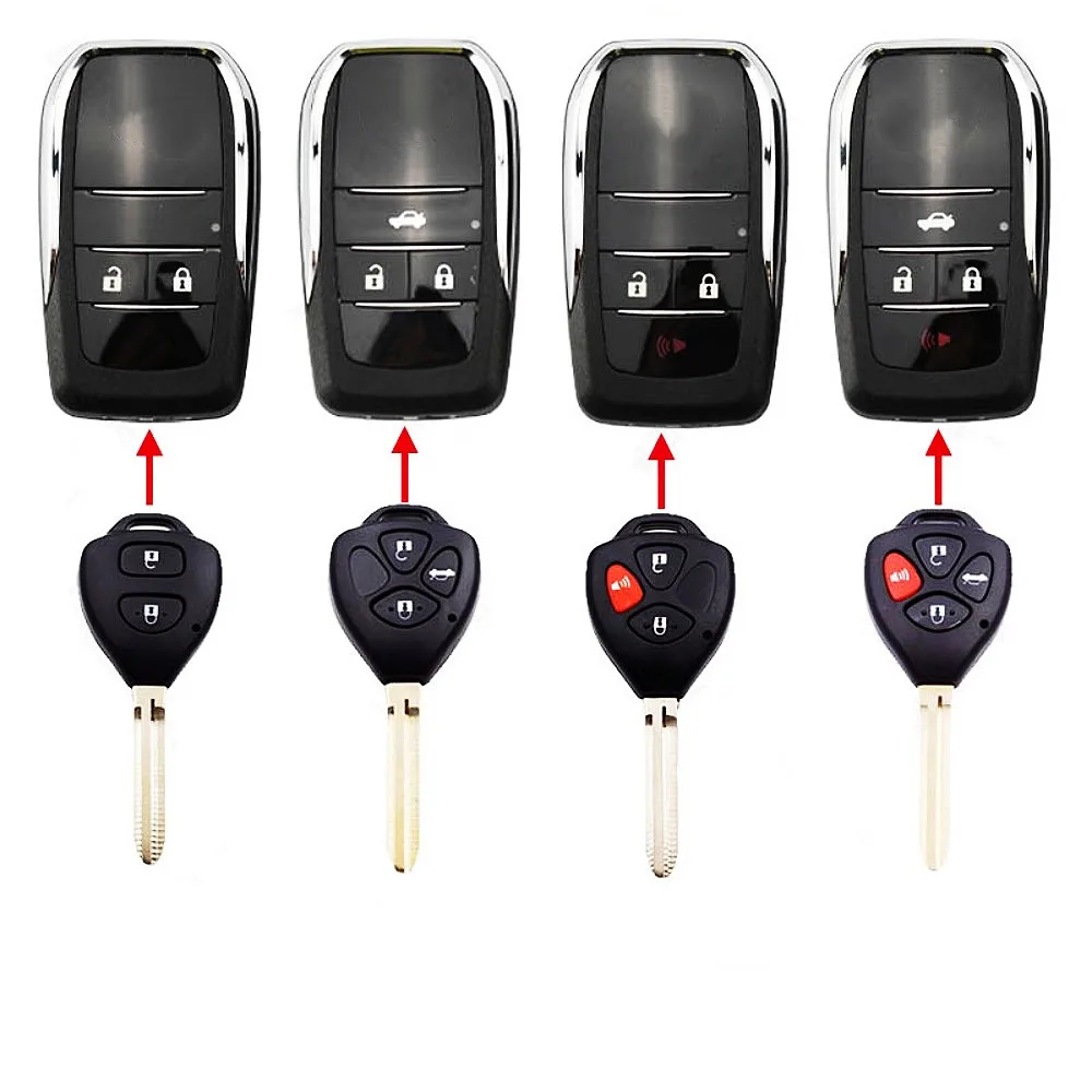 Keychannel-2-3-4-Button-Car-Key-Case-Modified-Flip-Remote-Shell-for ...