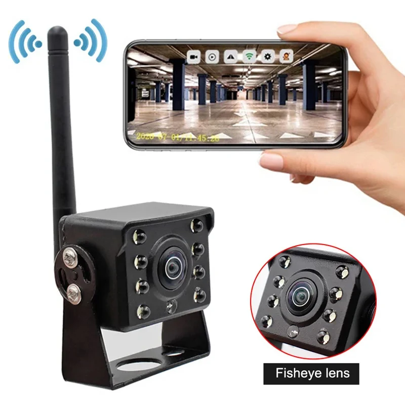 Wireless-WiFi-Reversing-Rear-View-Camera-for-Truck-Trailer-Truck-RV ...