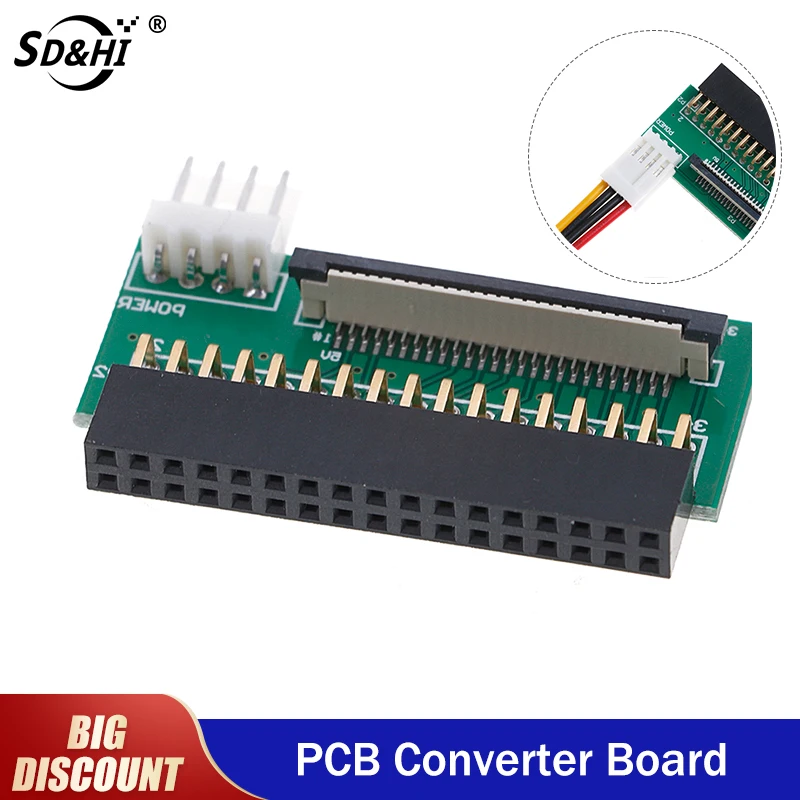 34-Pin-Floppy-Interface-To-26-Pin-FFC-FPC-Flat-Cable-Adapter-PCB ...